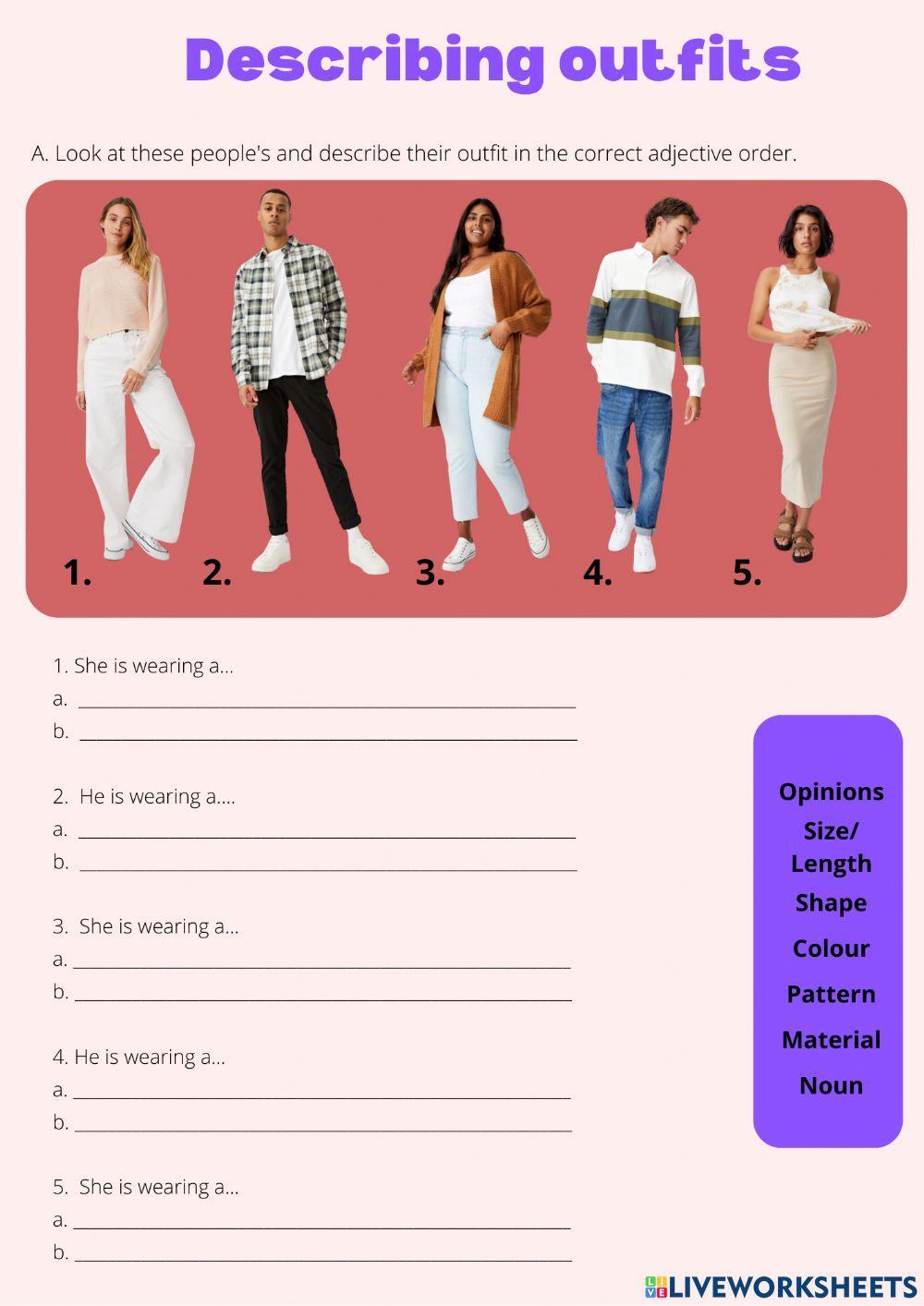 1096903 | Describing clothes | tiraedeyus