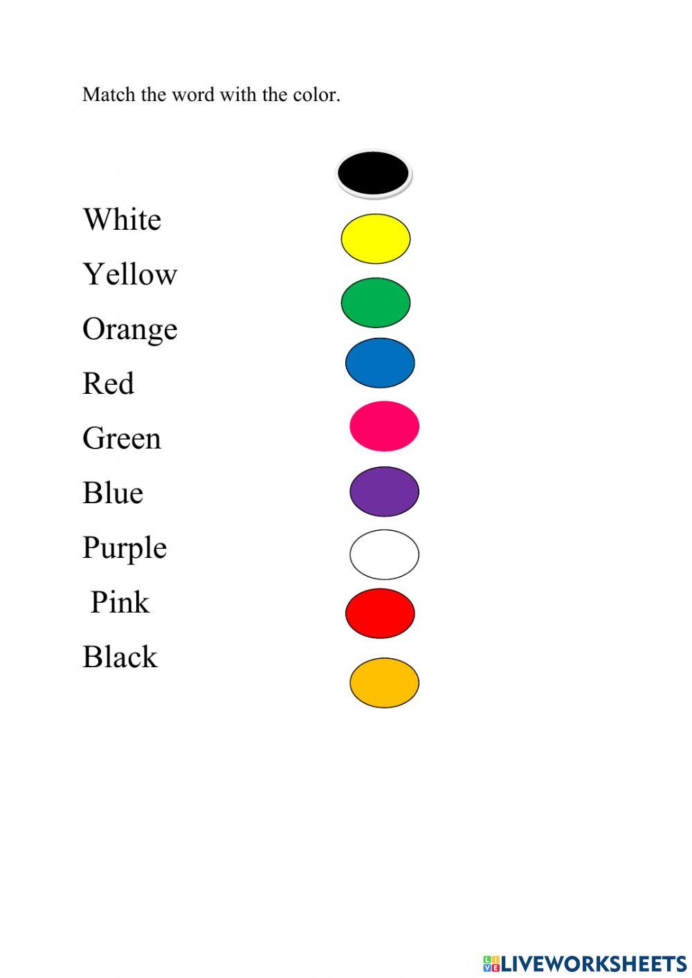 Match the word with the color. 1096951 | Katarzyna Gramek