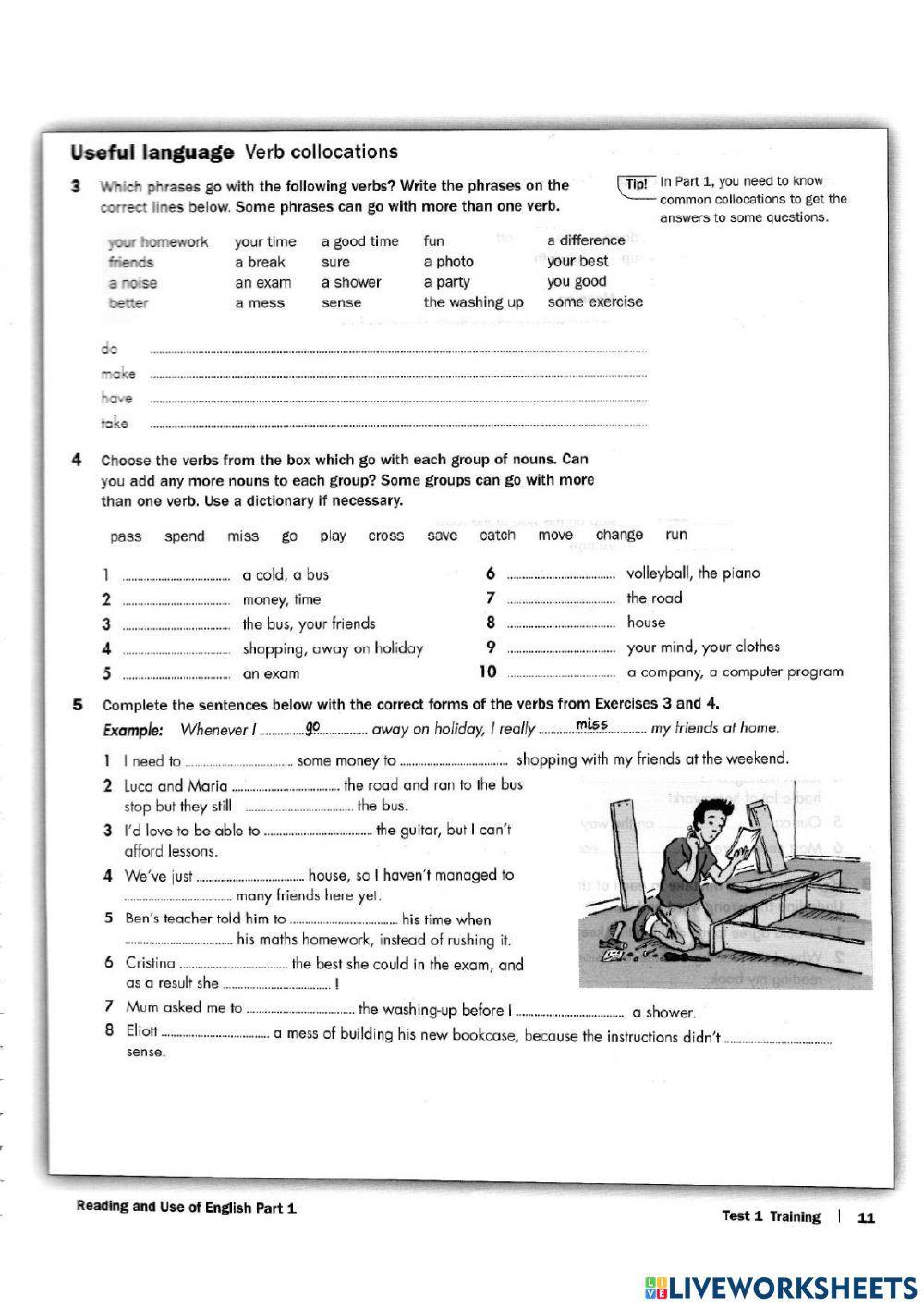 FCE - Test 1 - … | Free Interactive Worksheets | 1097074