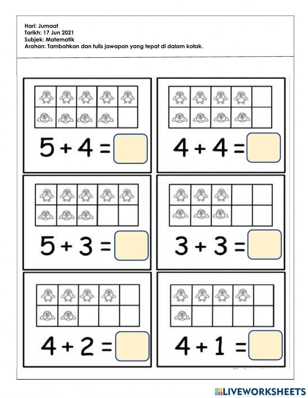 Pkp tugasan mate sains 6y worksheet | Live Worksheets