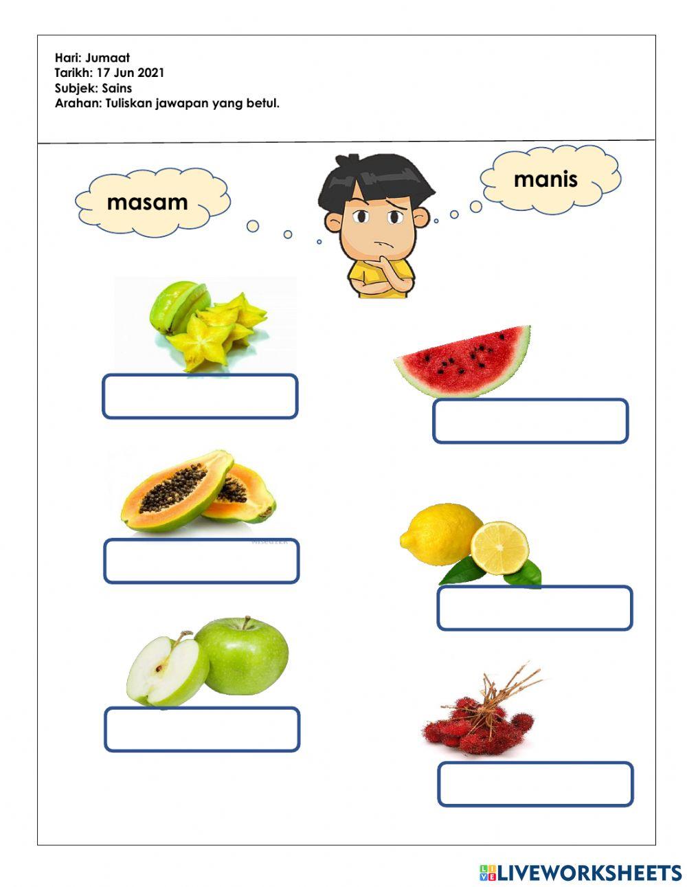 Pkp tugasan mate sains 6y worksheet | Live Worksheets
