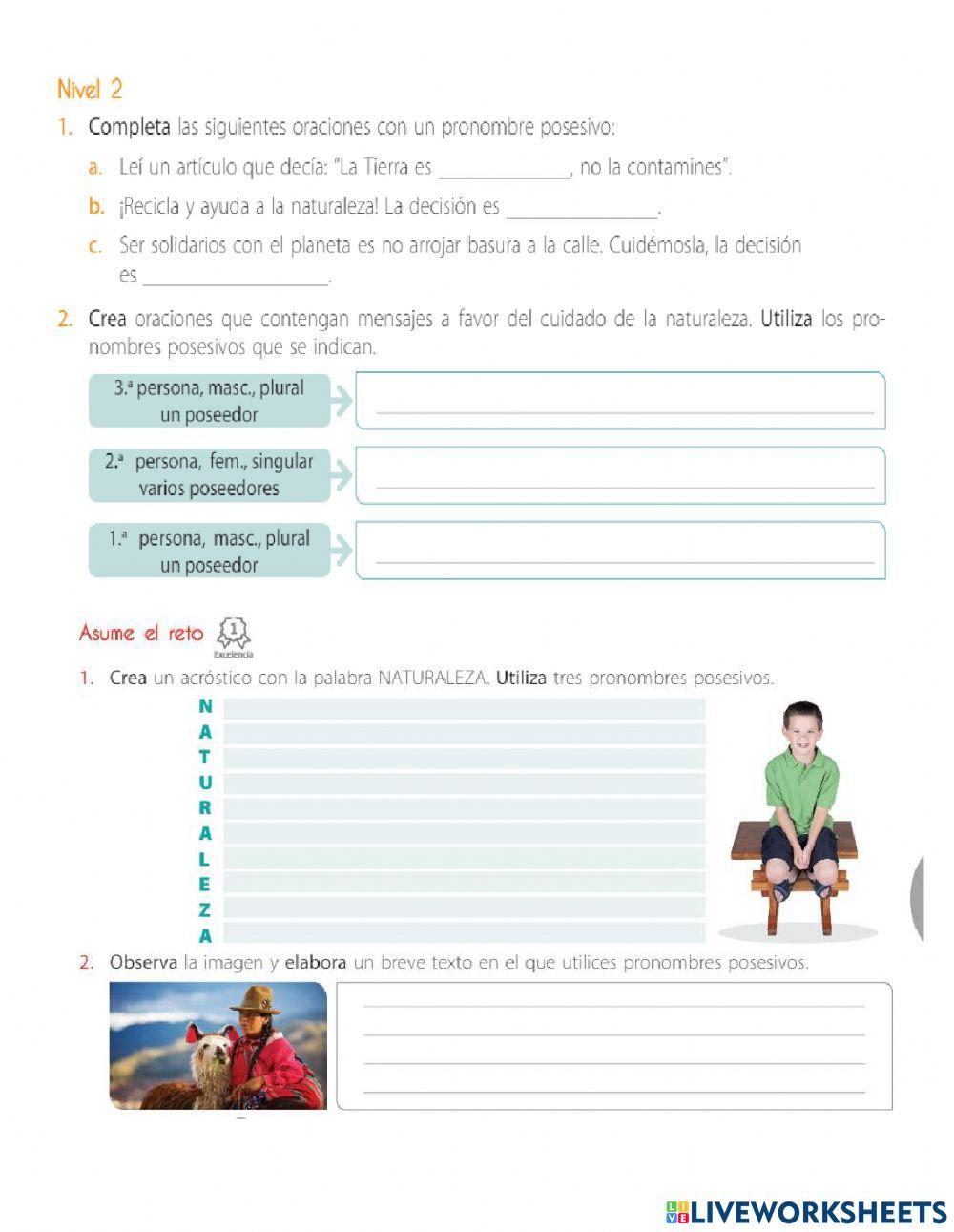 PRONOMBRES PERS… | Free Interactive Worksheets | 5064760