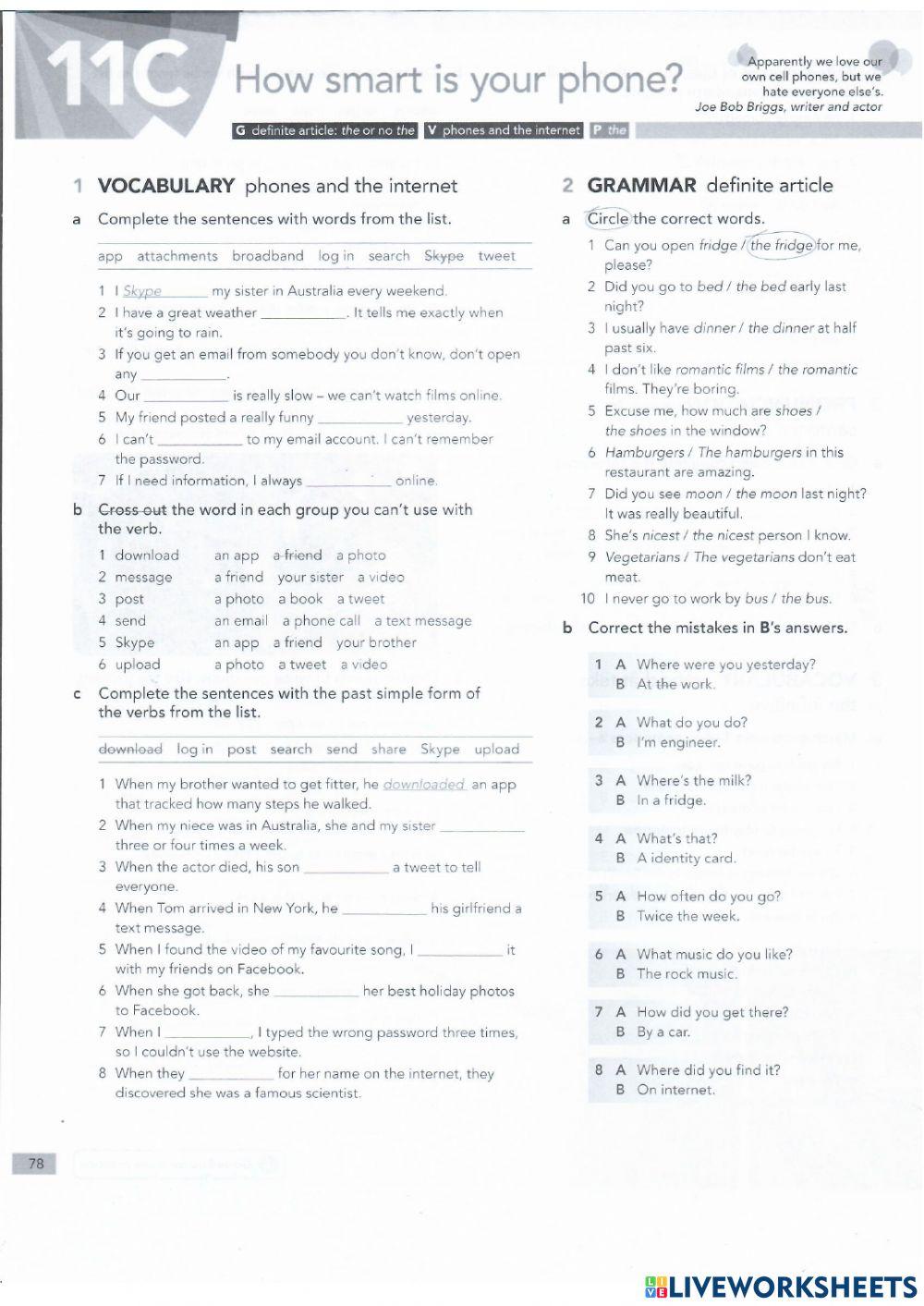 unit 11C | Free Interactive Worksheets | 5065572