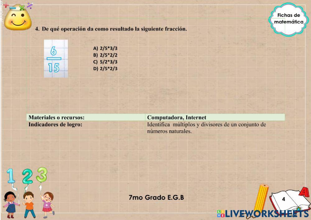 Unidad 1 online exercise for Séptimo | Live Worksheets