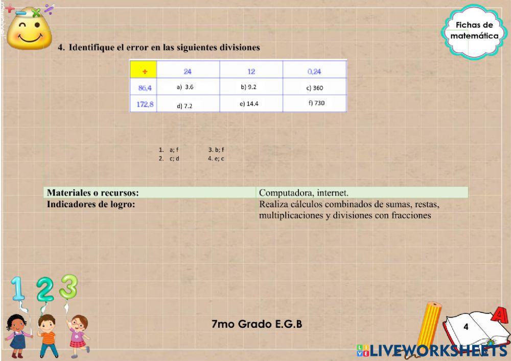 Unidad 1 interactive activity for Séptimo | Live Worksheets
