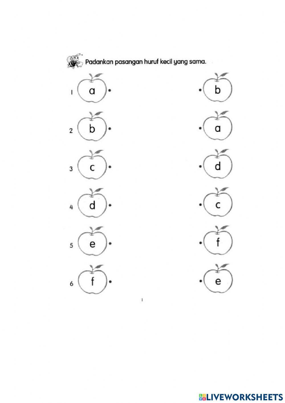 Mengenal huruf | Live Worksheets