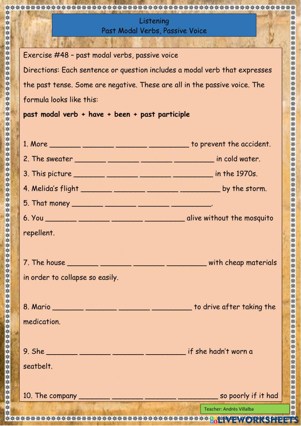 Passive voice l… | Free Interactive Worksheets | 1100400