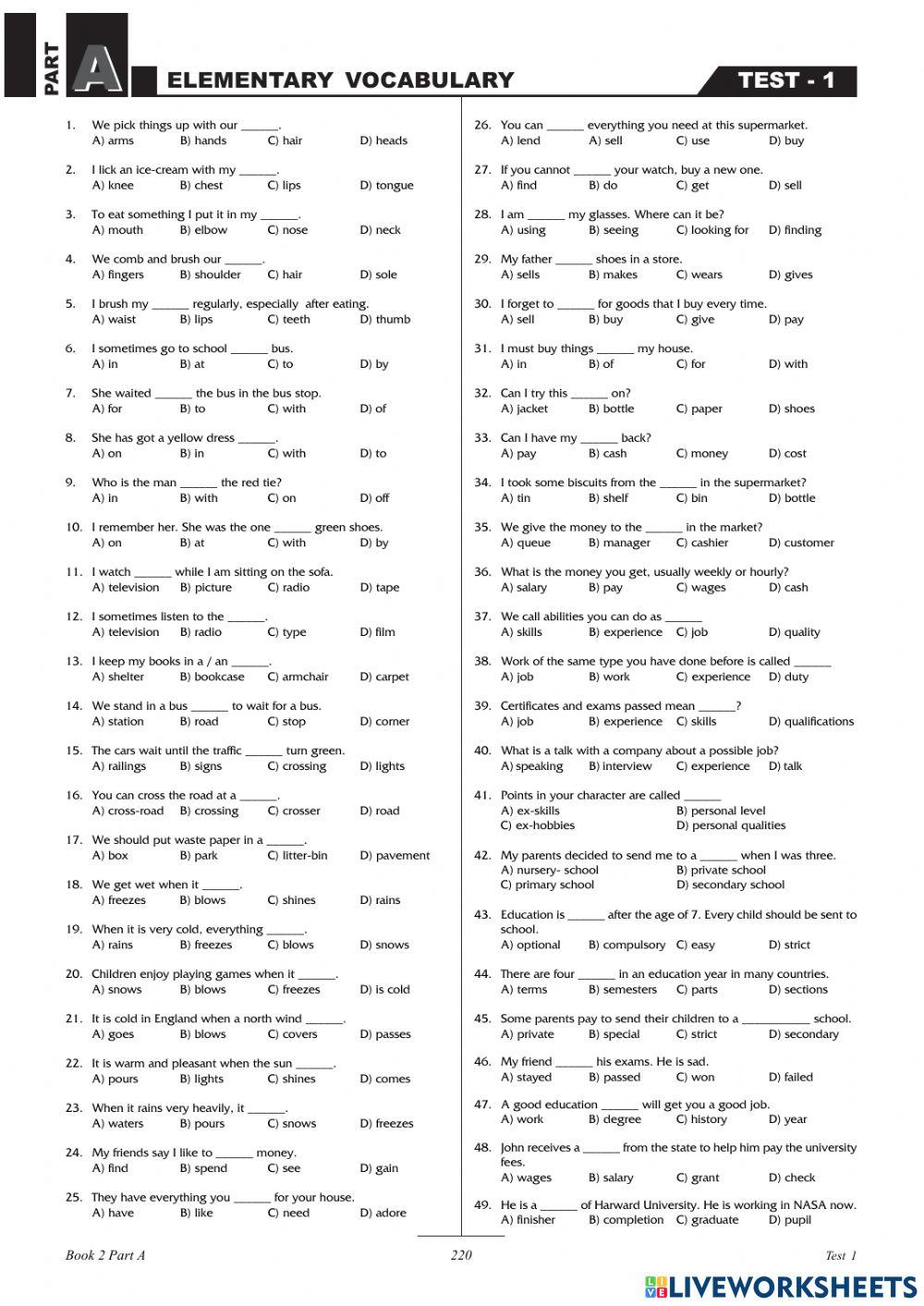 VOCABULARY DIAGNOSTIC B2 6639620