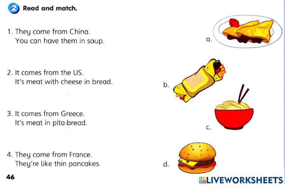 Food please exercise | Live Worksheets