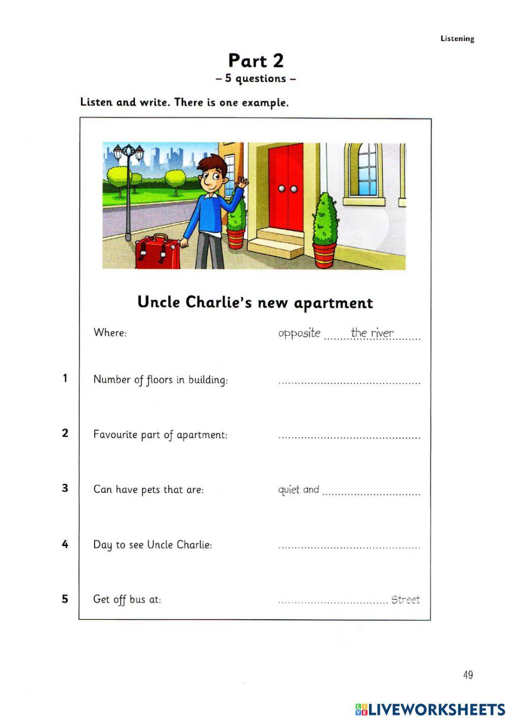 Movers 2 - Test… | Free Interactive Worksheets | 3107982