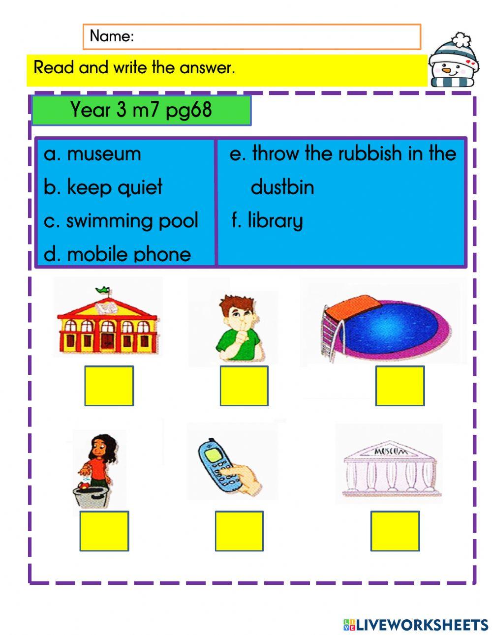 Rules and places 1101412 | MadamLSY | Live Worksheets