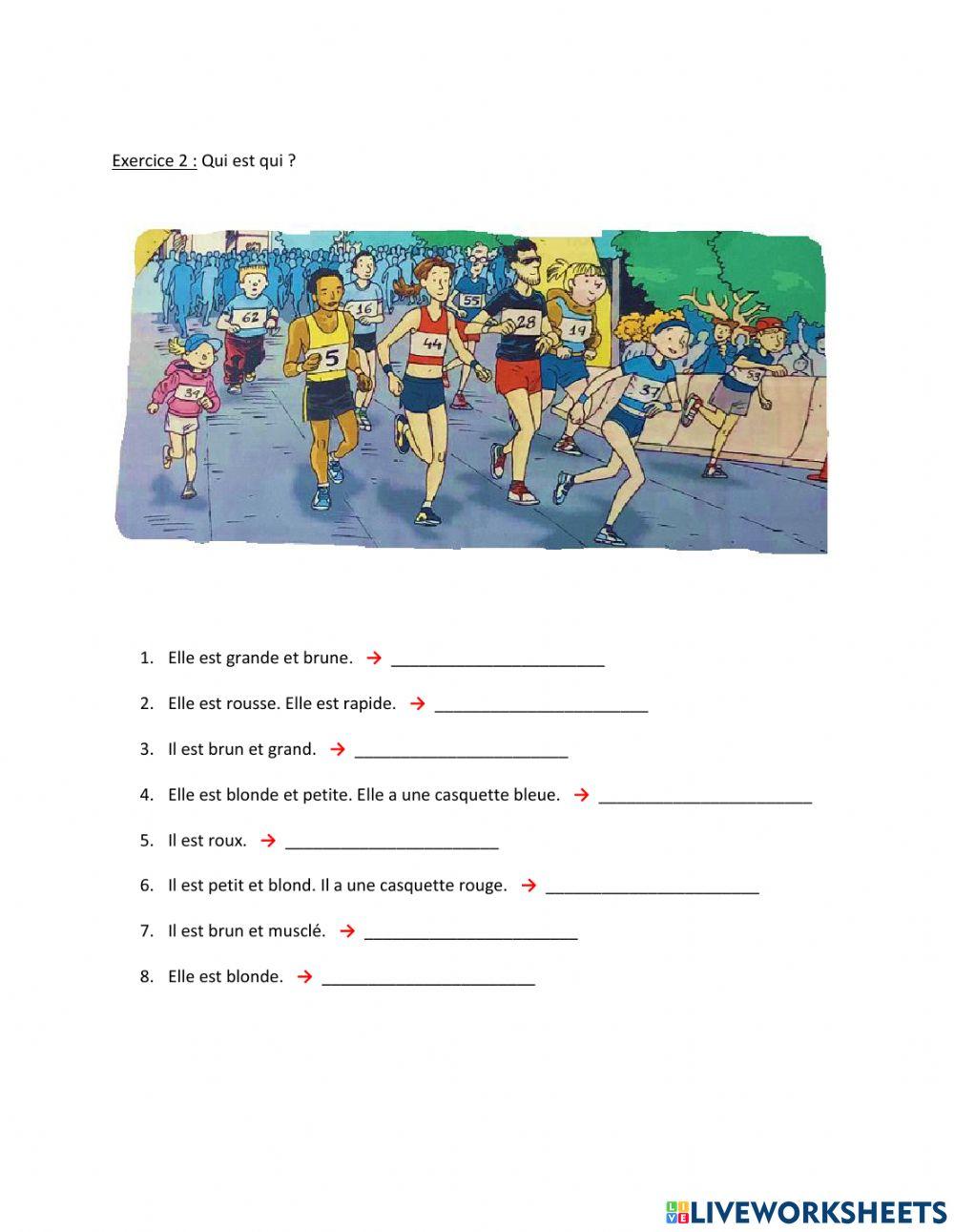 La description … | Free Interactive Worksheets | 1053507