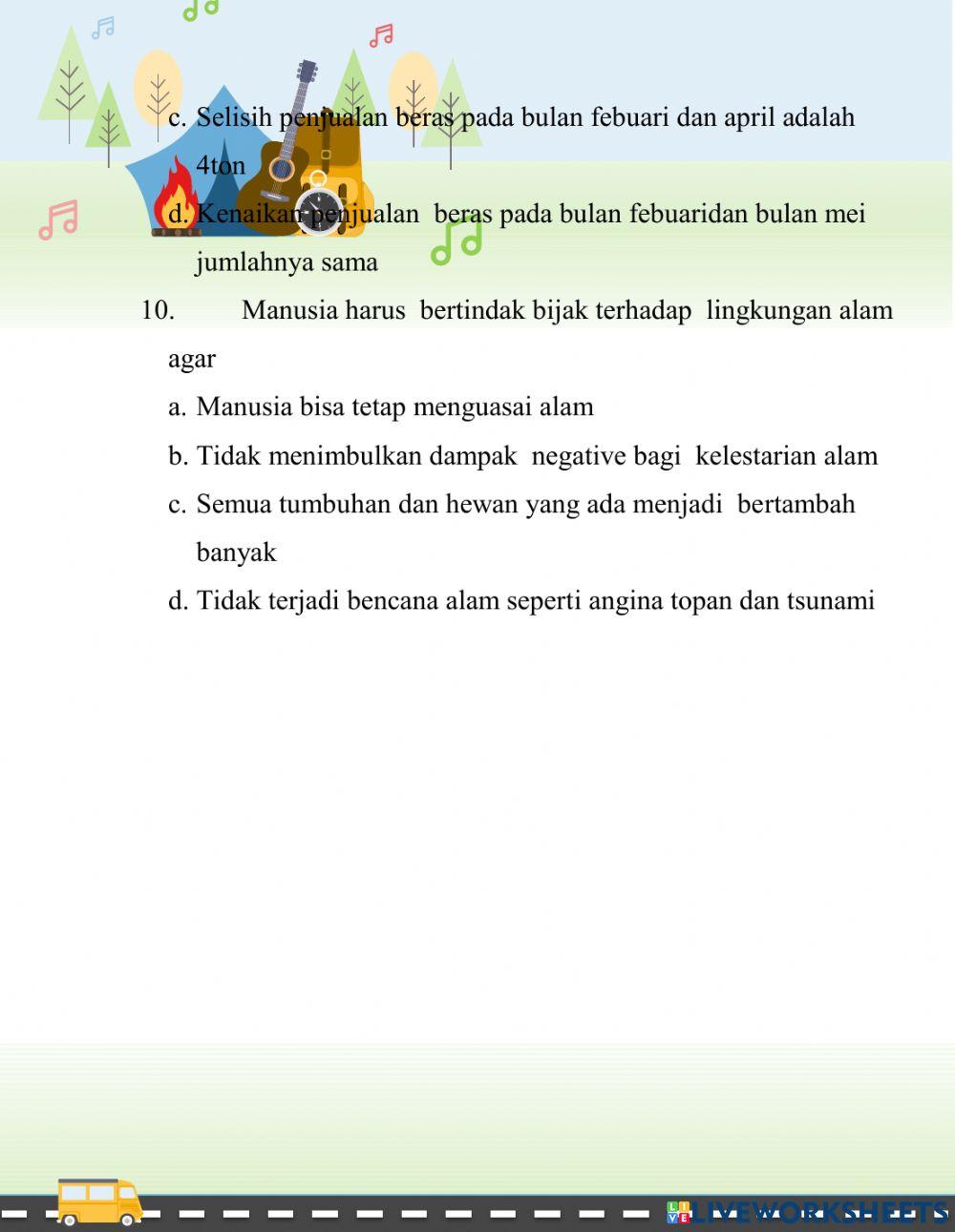Kelas 6 tema 6 subtema 1 worksheet | Live Worksheets