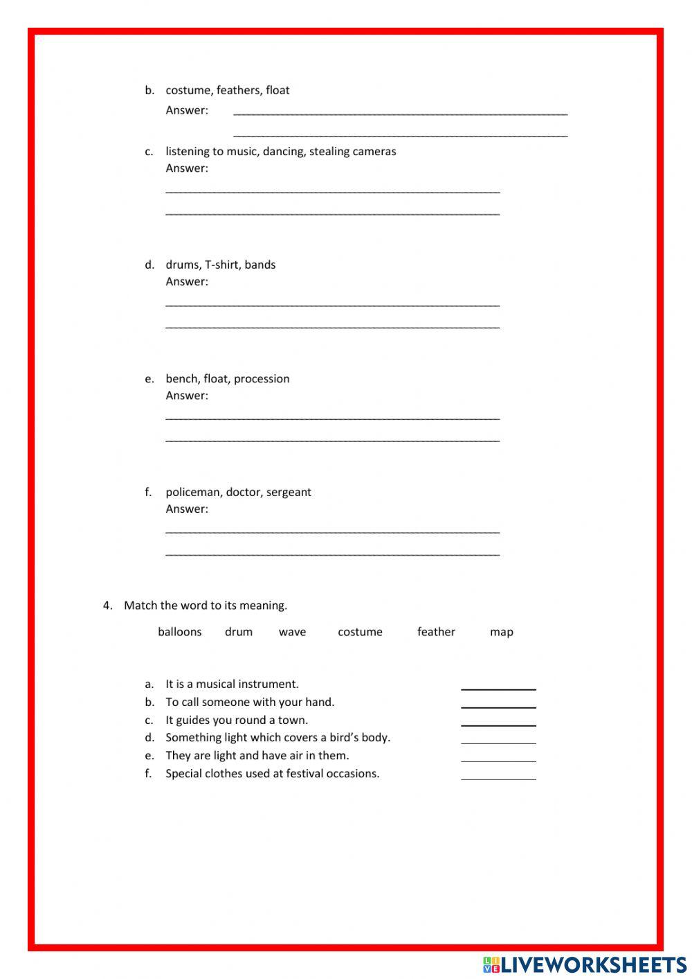 Carnival interactive activity for beginner | Live Worksheets