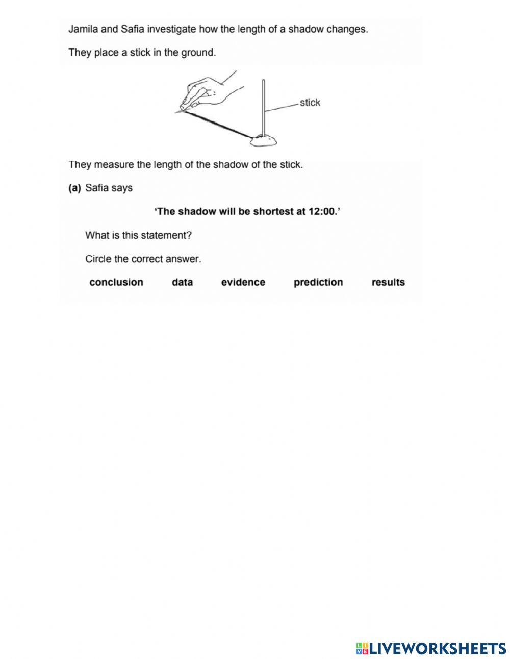 How does a Sundial work? online exercise for | Live Worksheets