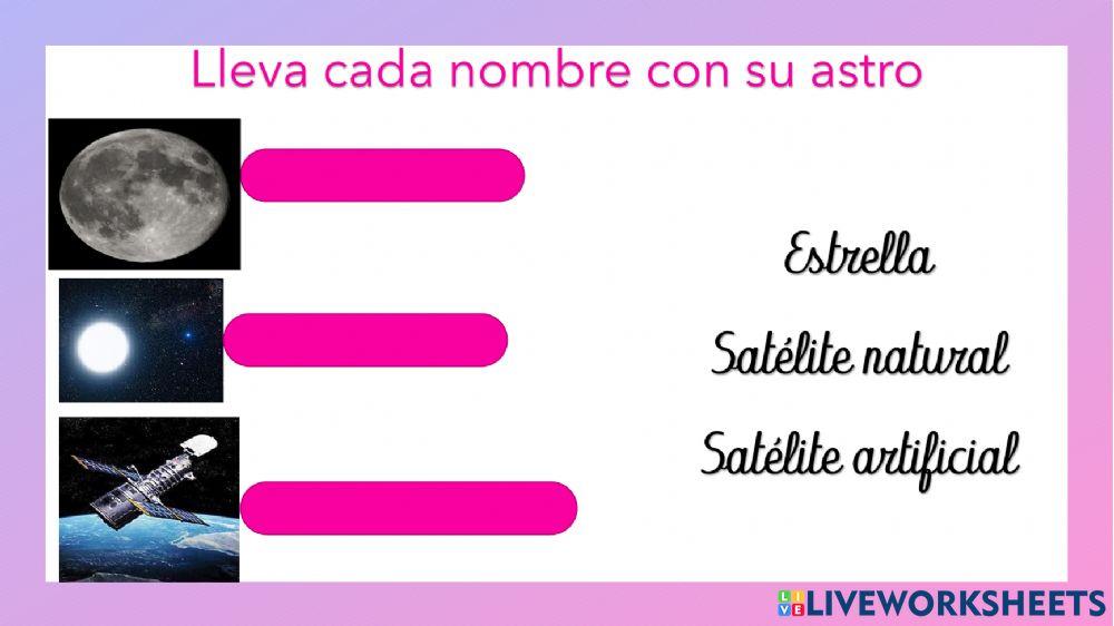 Los astros y galaxias worksheet | Live Worksheets