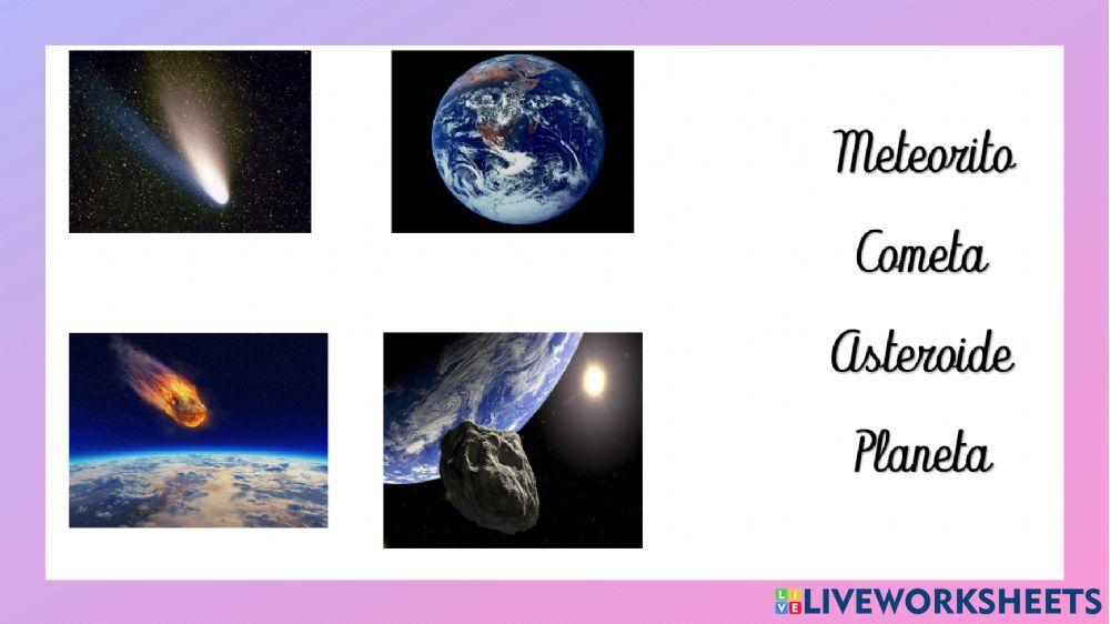 Los astros y galaxias worksheet | Live Worksheets