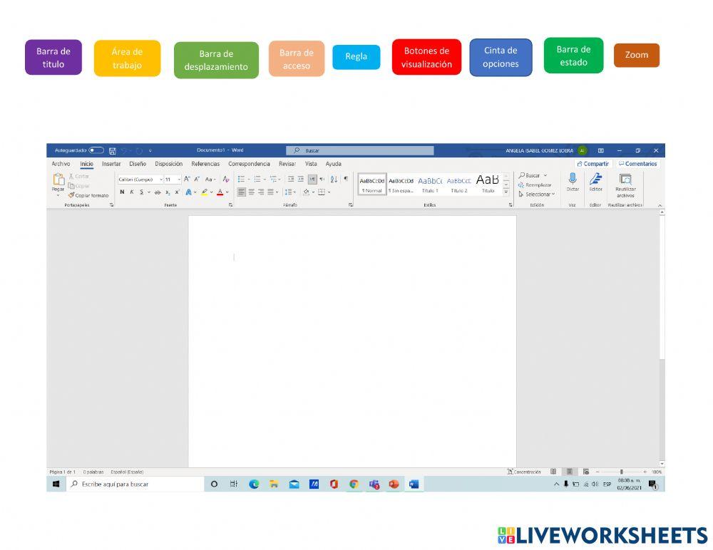 Ficha interactiva word worksheet | Live Worksheets