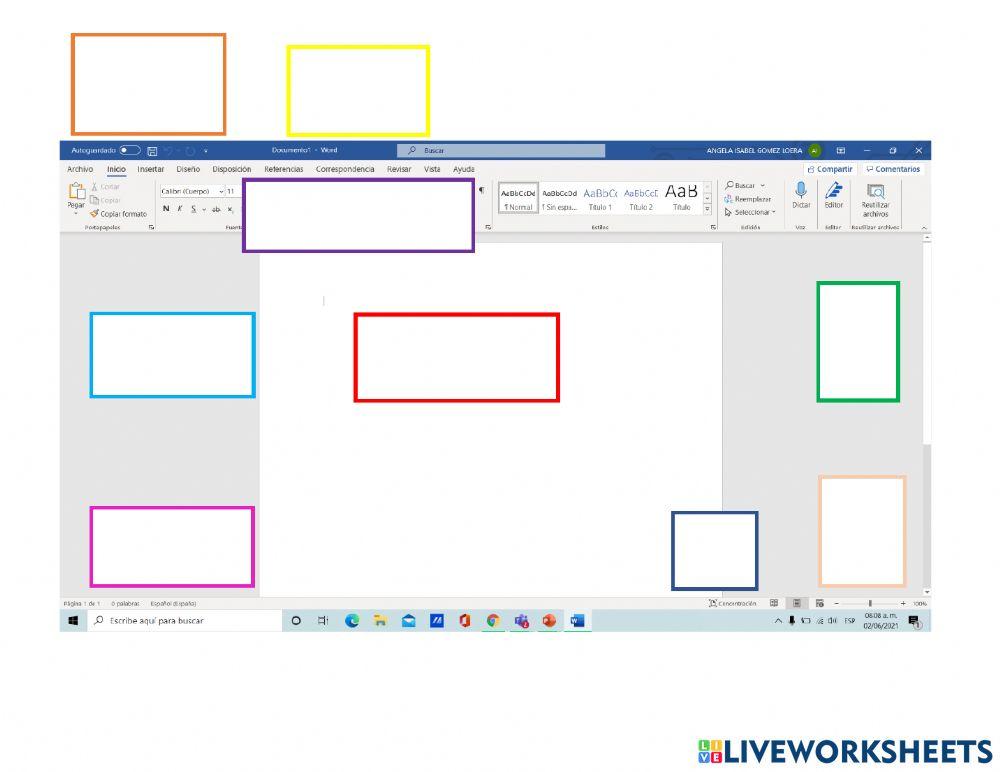 Ficha interactiva word worksheet | Live Worksheets