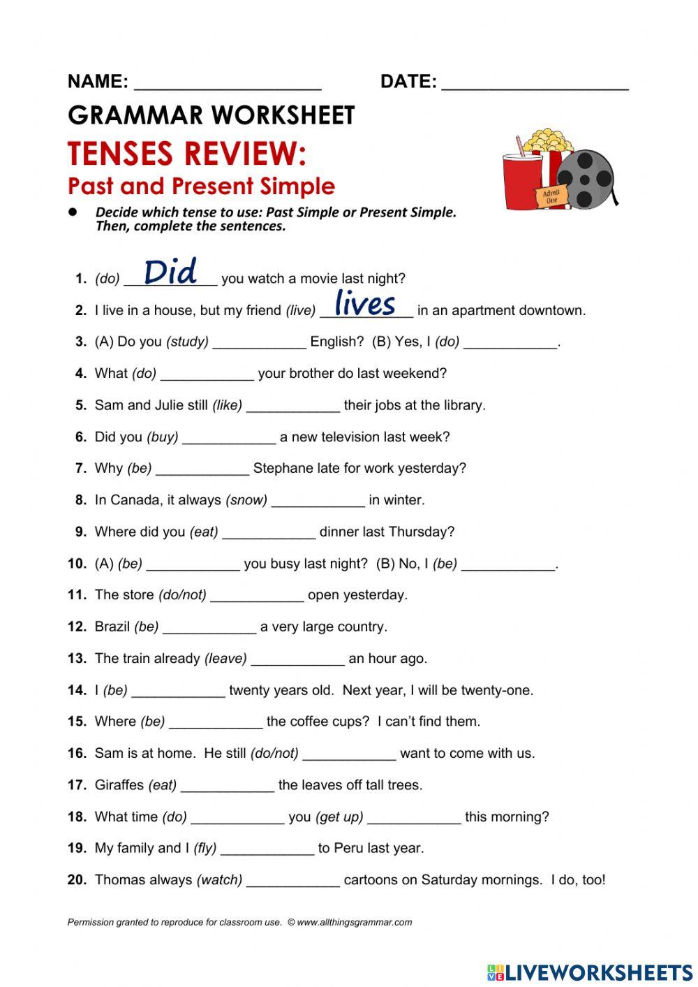 Present Simple … | Free Interactive Worksheets | 5043289