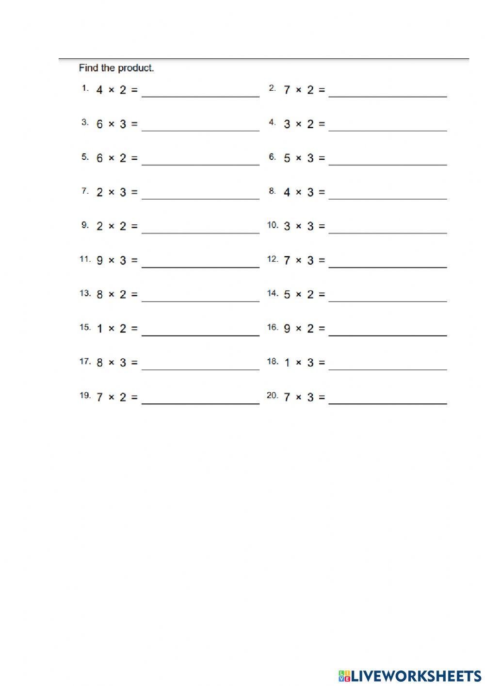 HBP STD 2 3061625 | Laksheeta22 | LiveWorksheets