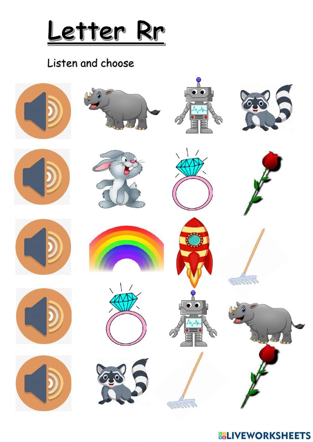 Letter Rr listening 1055515 | Sideri Marina | Live