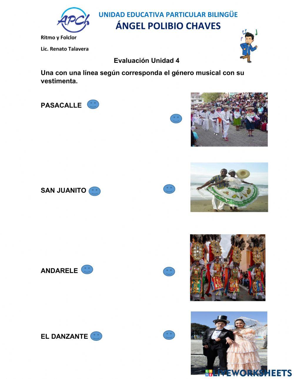 Ritmo y Folclor | Free Interactive Worksheets | 1055959