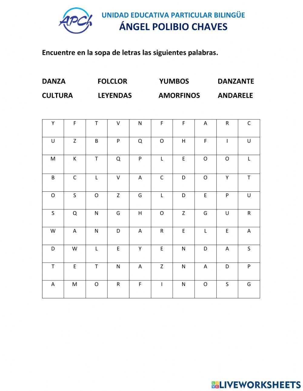 Ritmo y Folclor | Free Interactive Worksheets | 1055959