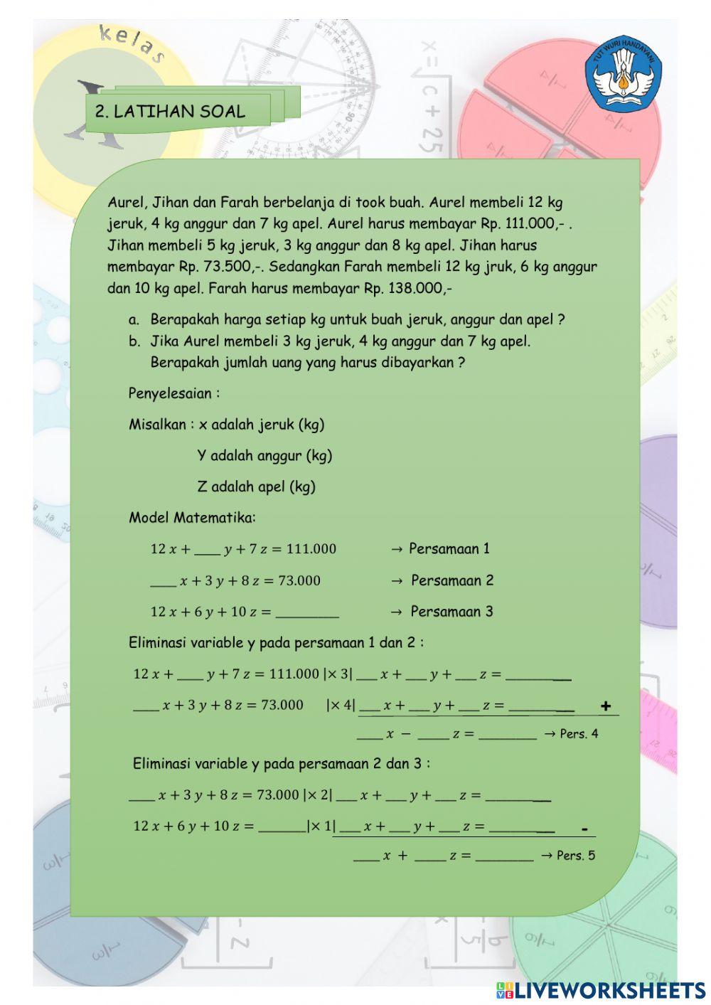 Spltv exercise | Live Worksheets
