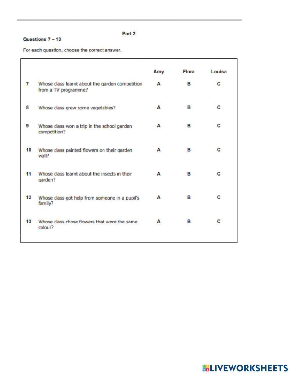 KEY Reading test 1102063 | ncdc2021 | Live Worksheets