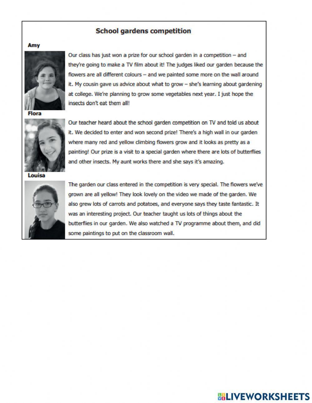 KEY Reading test 1102063 | ncdc2021 | Live Worksheets