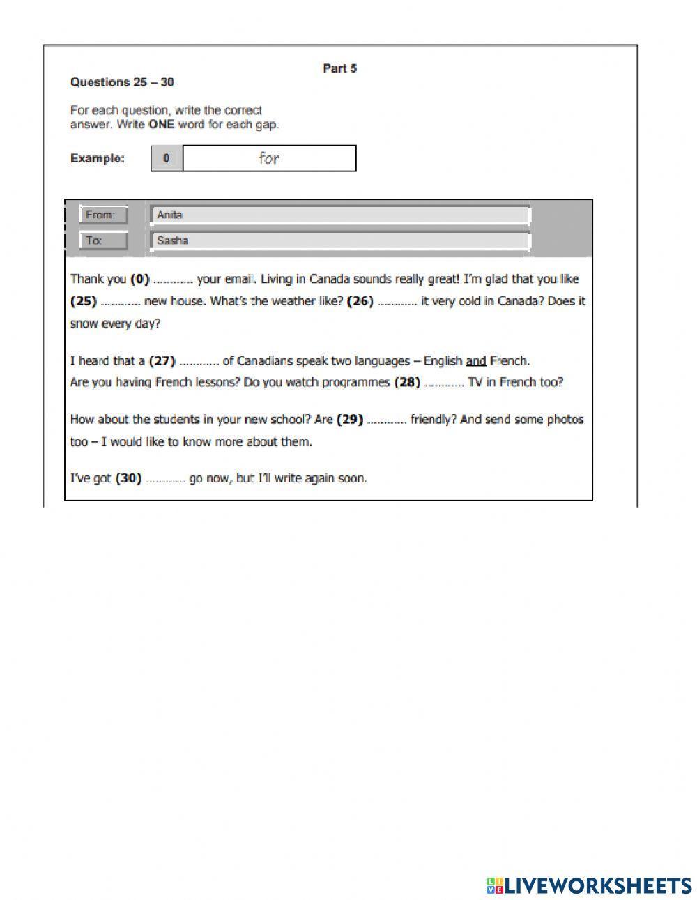 KEY Reading test 1102063 | ncdc2021 | Live Worksheets