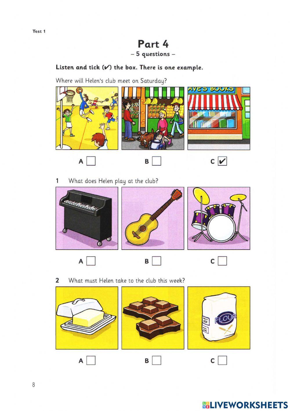 Flyers 1 - List… | Free Interactive Worksheets | 3109826