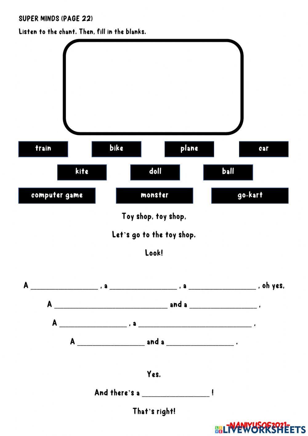 Year 1: let's play -super minds- (page 22) worksheet | Live Worksheets