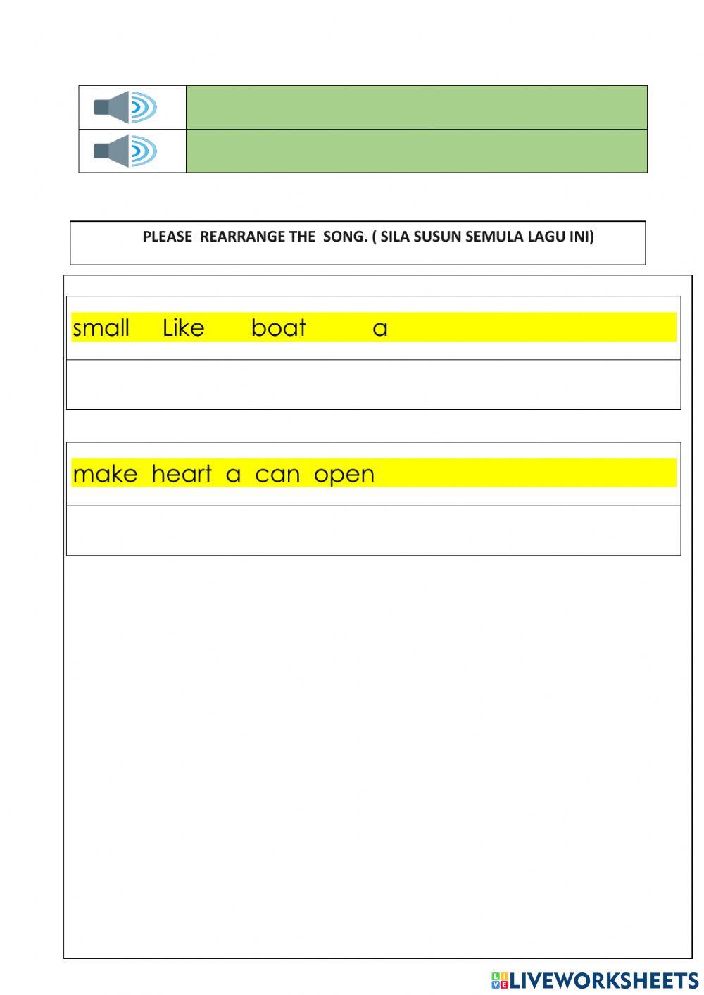 Fight song interactive worksheet | Live Worksheets