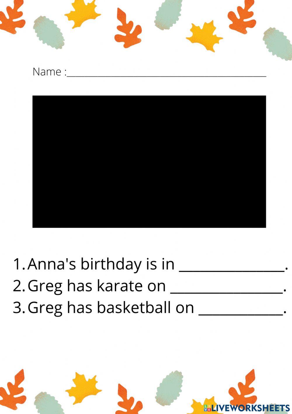 Year In Year Out page 37 worksheet | Live Worksheets