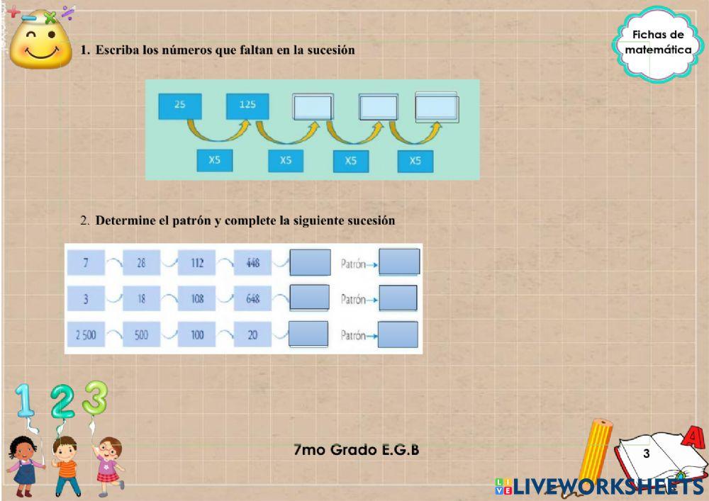 Unidad 4 worksheet for Séptimo | Live Worksheets
