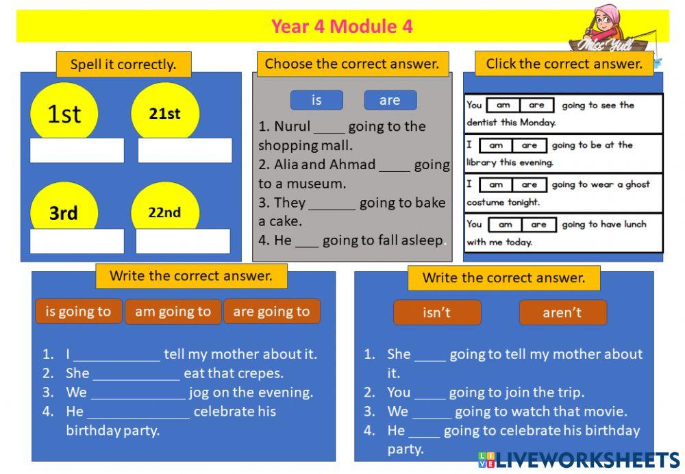Module 4 year 4 worksheet | Live Worksheets