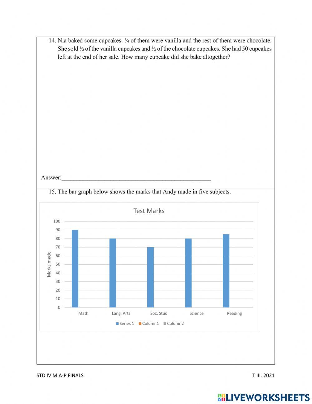 Std iv math worksheet | Live Worksheets