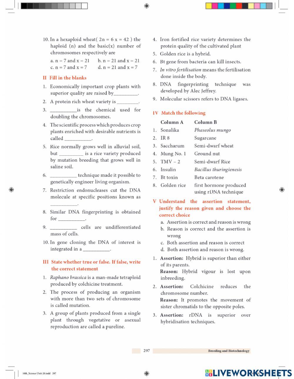 10 sci em l 20 worksheet | Live Worksheets