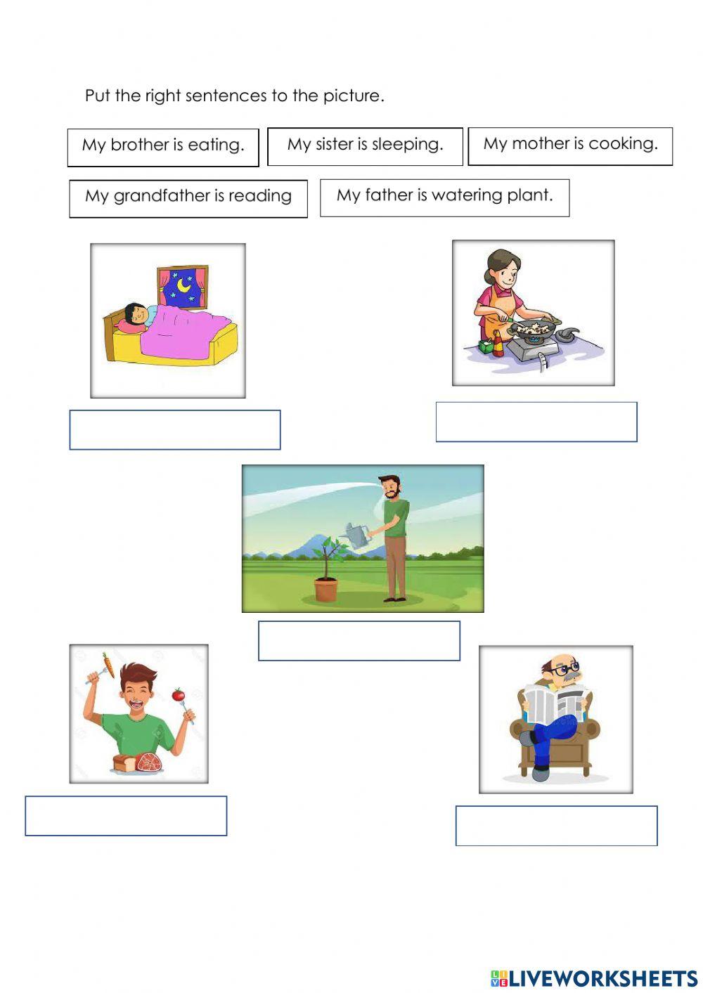 Right sentences worksheet | Live Worksheets