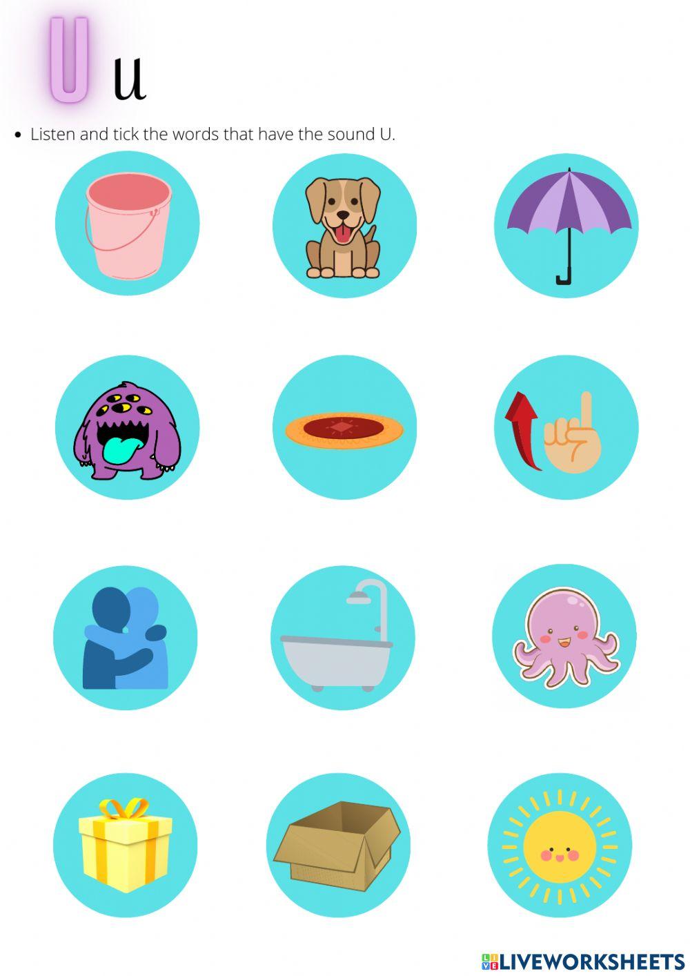 Sound u 1106074 | SofiaGiulianan | Live Worksheets