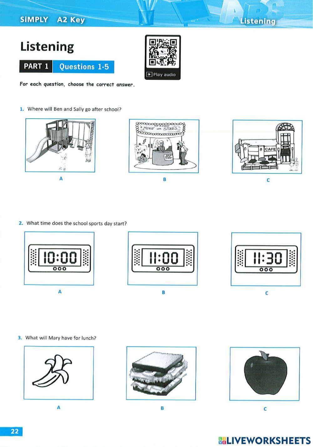 Simply In Ket Test 1 Online Exercise For Live Worksheets