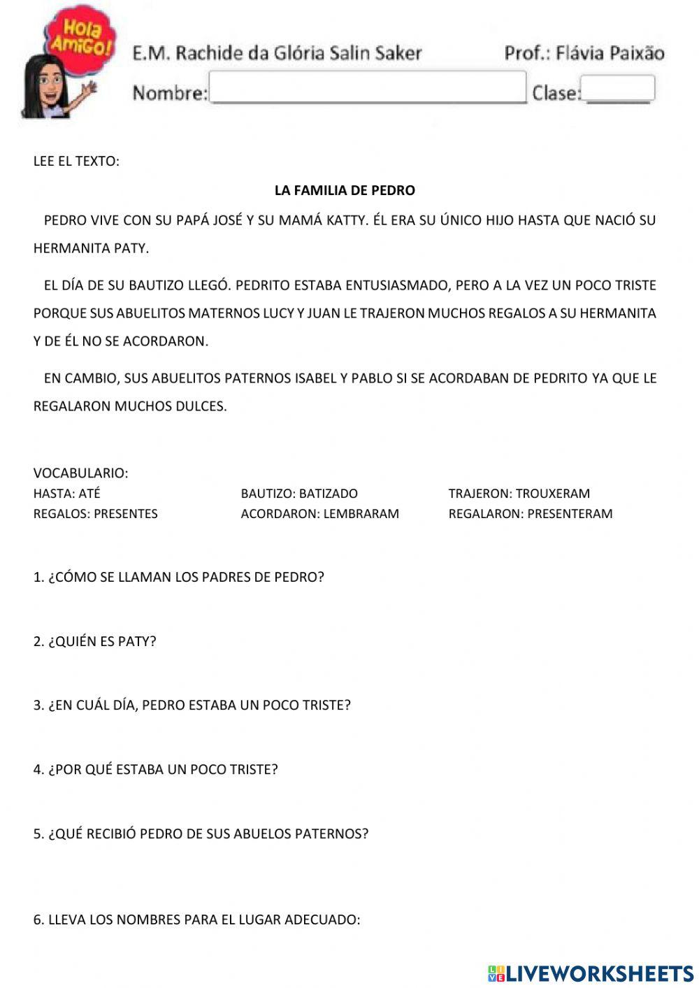 La familia de Pedro 1106731 | Flávia Paixão | Live