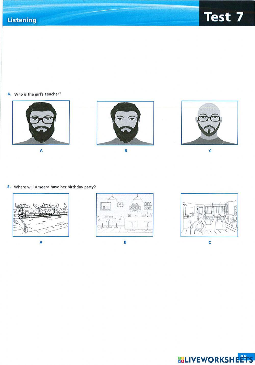 Simply In Ket Test 7 Online Exercise For Live Worksheets
