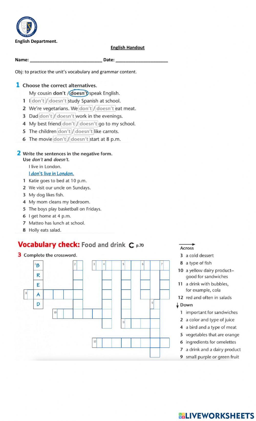I don't know him Task 2 worksheet | Live Worksheets
