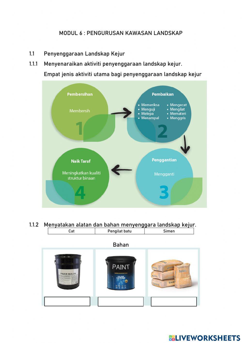 Tugasan Landskap interactive worksheet for T5 | Live Worksheets