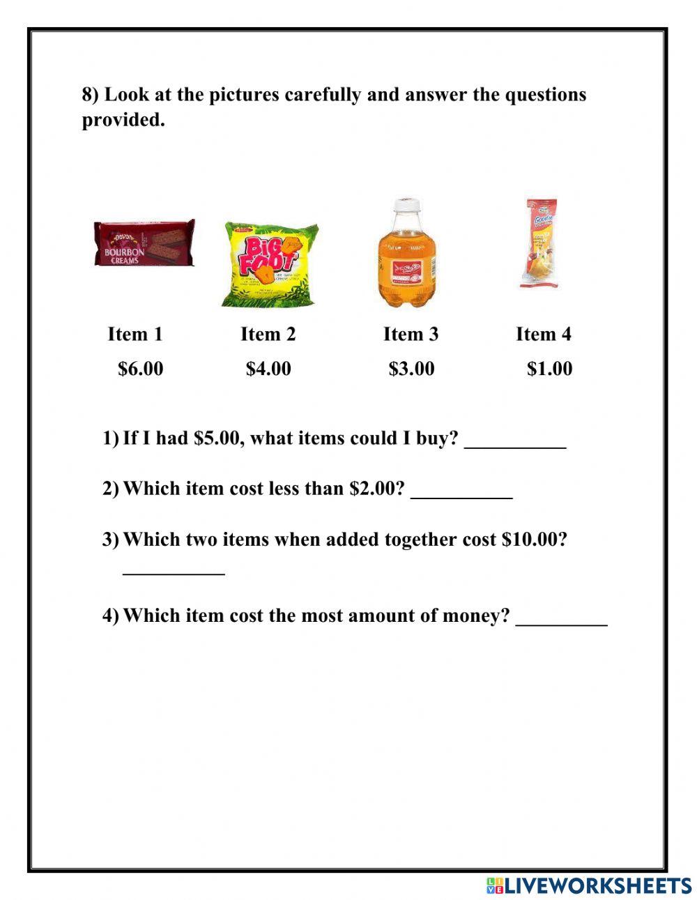 2021 Maths test worksheet | Live Worksheets