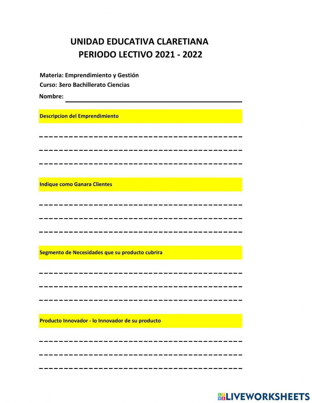 taller 3ero cie… | Free Interactive Worksheets | 6642053