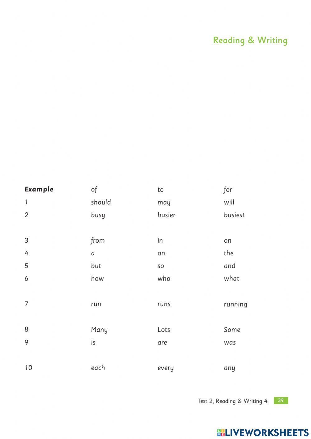 Practice Test Plus Plyers - Reading - Writing Test 2 (Part 1-4) online ...